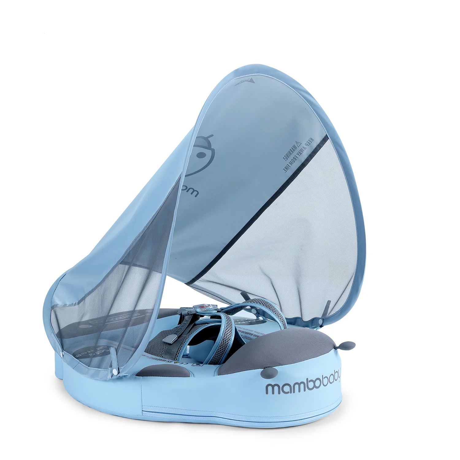 Mambobaby Pool Float Ladybug with Canopy and Tail Blue